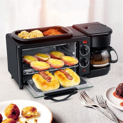 3 IN 1 BREAKFAST MAKER 9litres; TOASTER,OVEN, COFFEE MAKER – Ebrahims