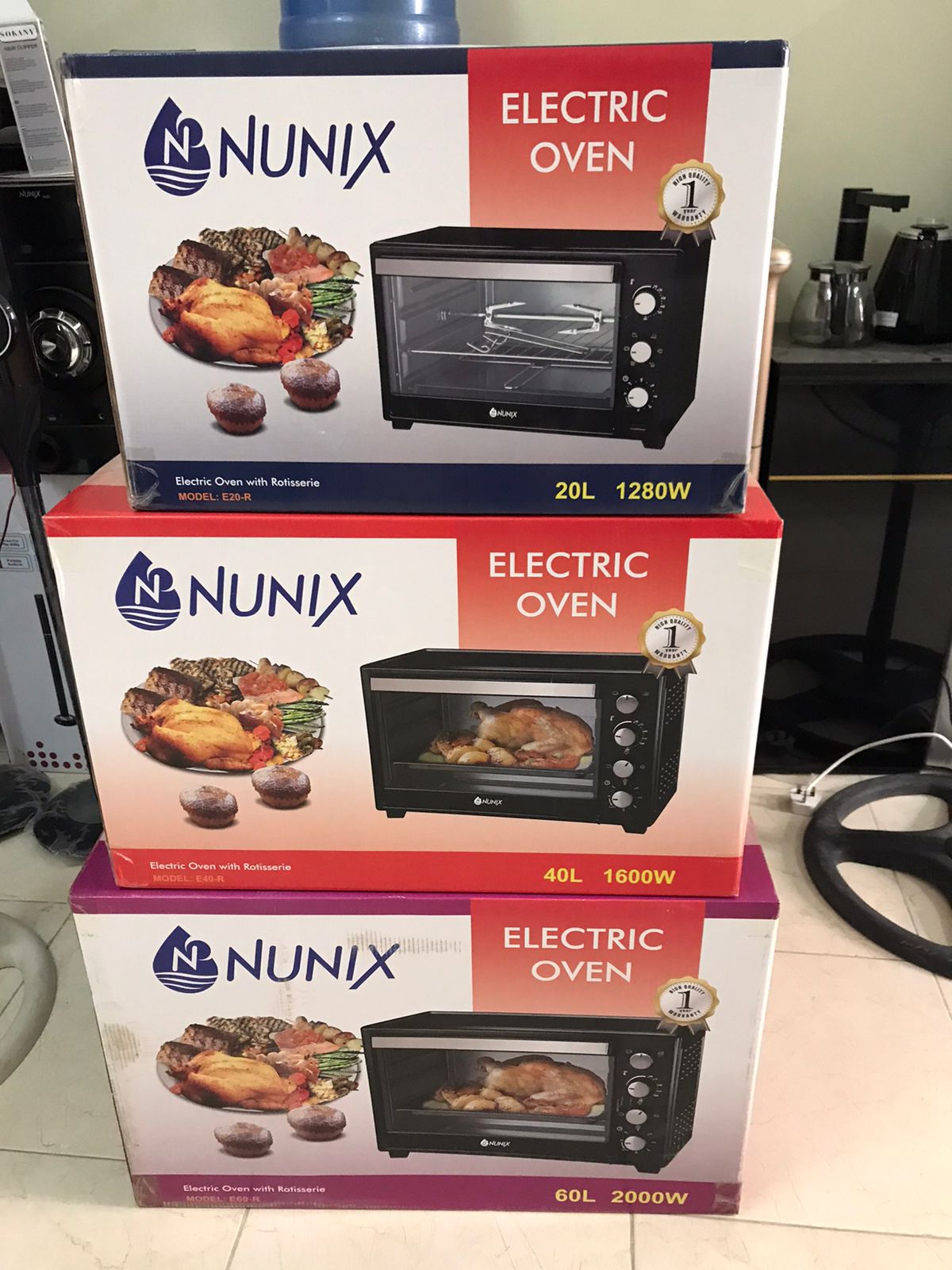 Nunix 4 Knob Setting Electric Rotisserie Oven – Ebrahims