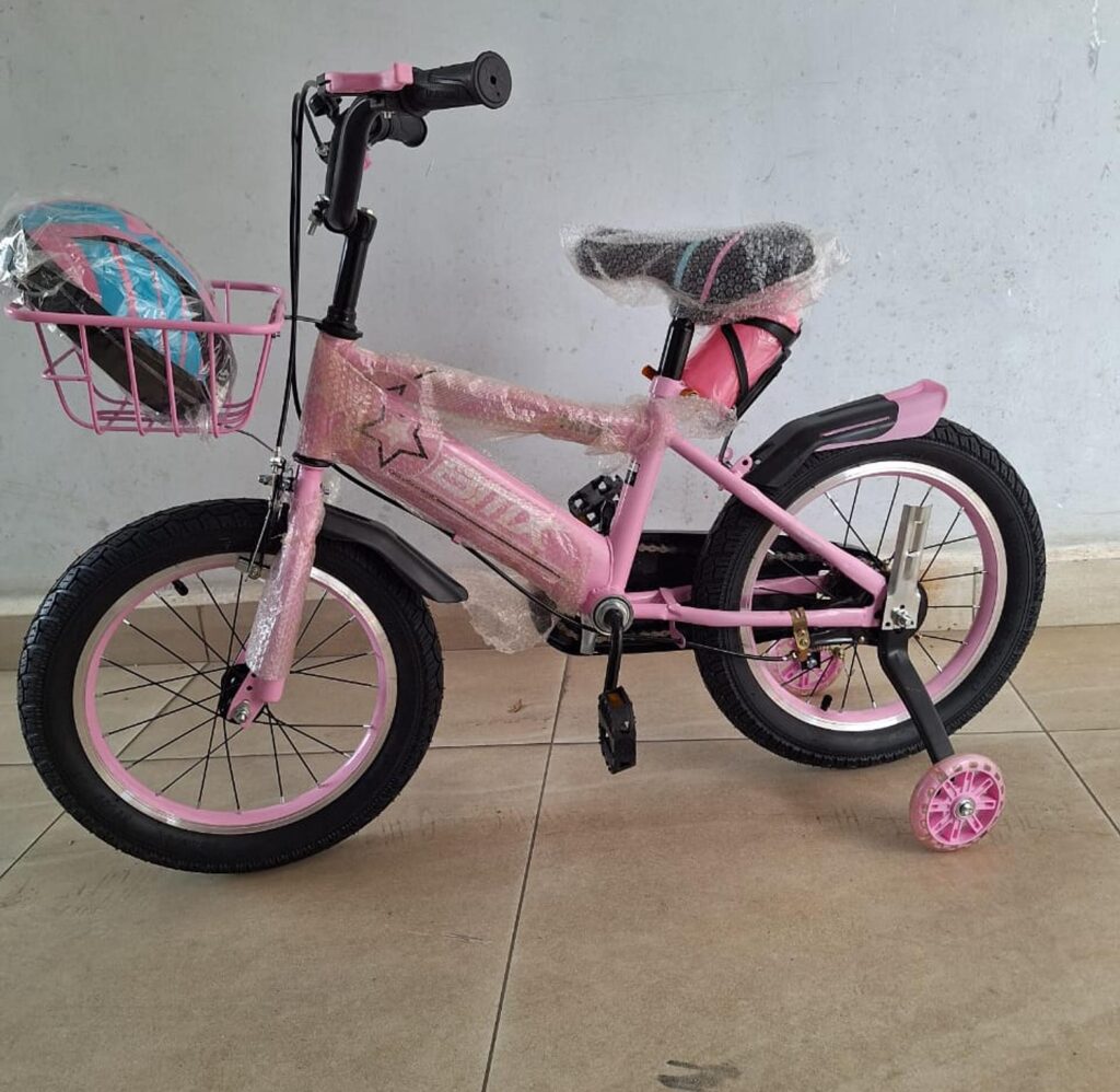 Pink Size 16 children’s BMX bicycle. – Ebrahims